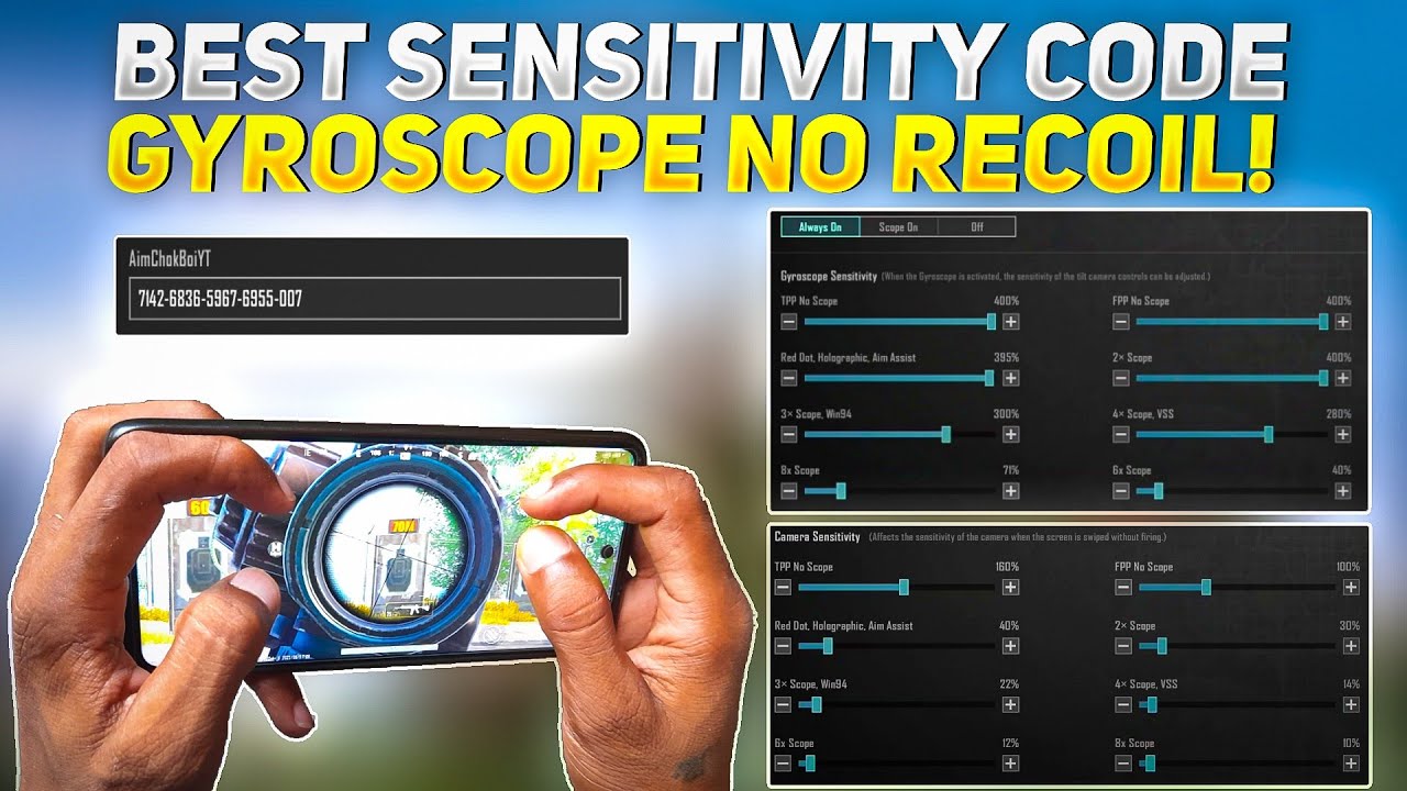 NEW🔥Best Sensitivity Code Zero Recoil Sensitivity | 4 Finger Control ...
