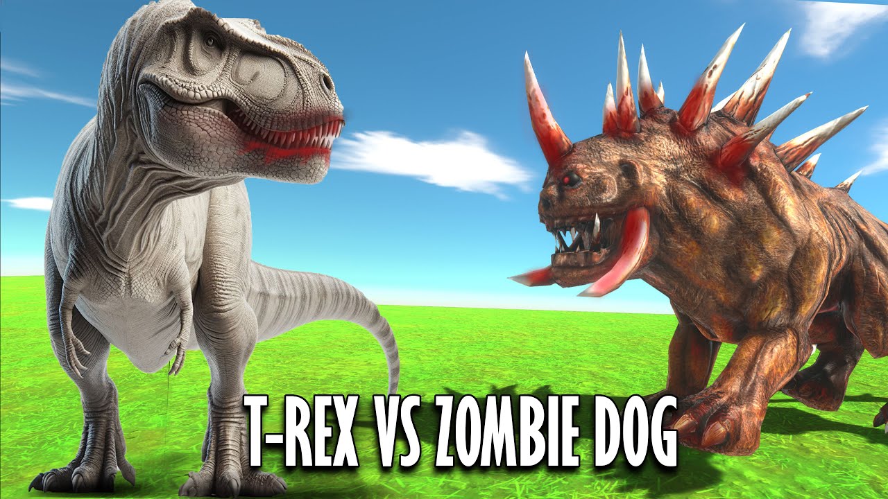 T-REX vs Zombie Dog - Who will Win? - YouTube