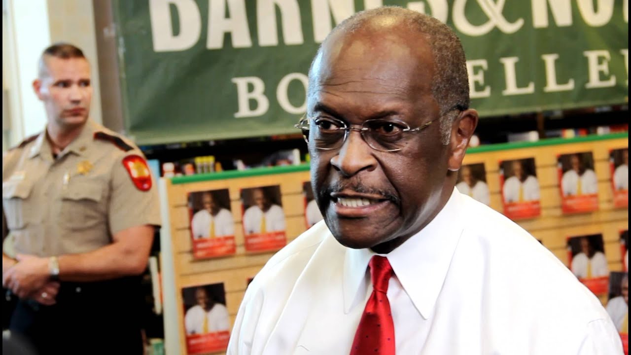 Herman Cain talks 999 plan at biography book signing - YouTube