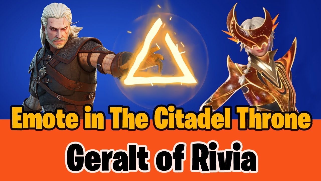 Emote in The Citadel Throne Room - Fortnite Geralt of Rivia Quests ...