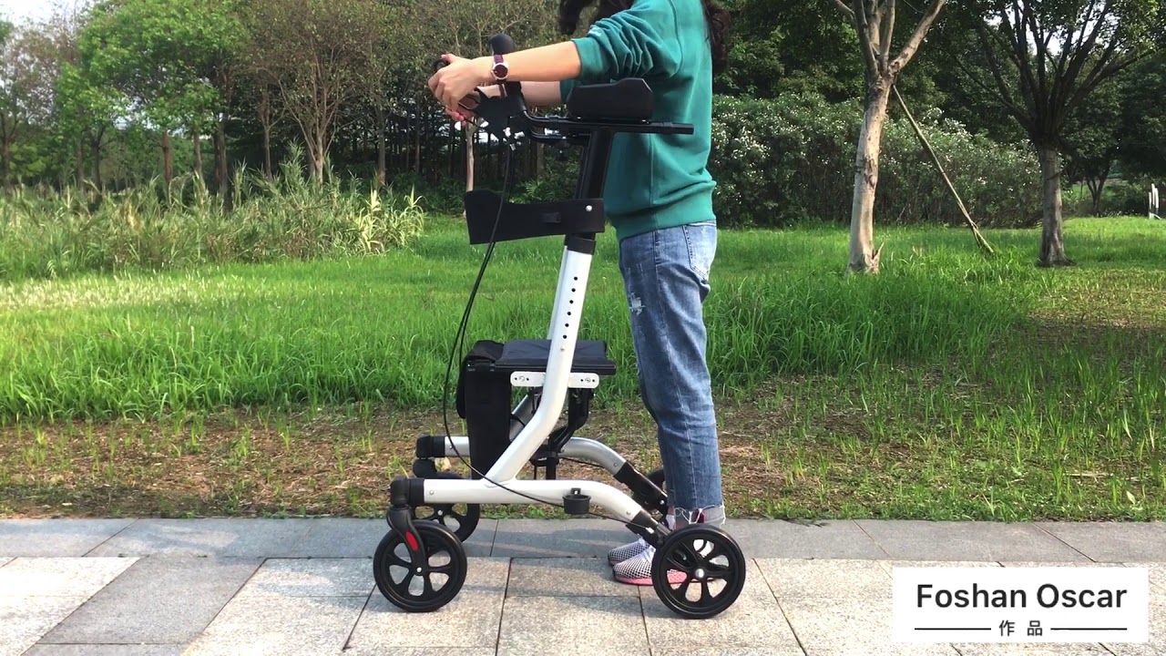 Aluminum Rollator With Forearm Support - YouTube