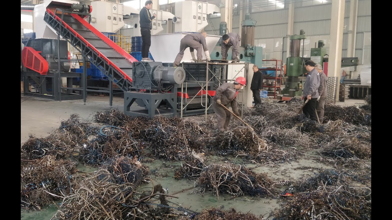 ZZS metal shredder recycling line with metal chips | scrap metal ...