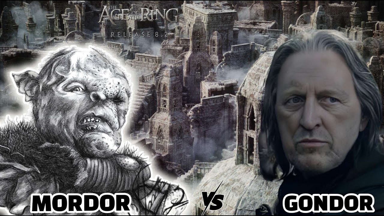 Gondor VS Mordor Épica Batalla en Osgiliath - Age of the Ring 8.2 - YouTube