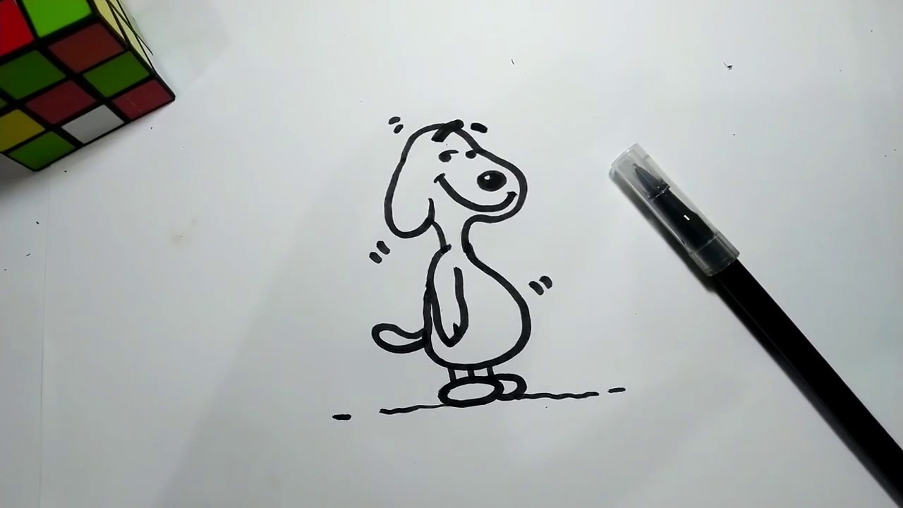 How To Draw Snoopy easy - YouTube