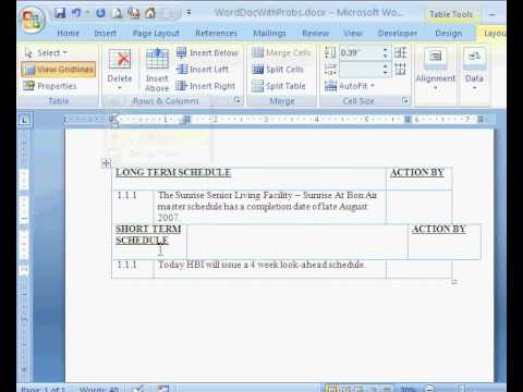 Viewing Gridlines in Word - YouTube