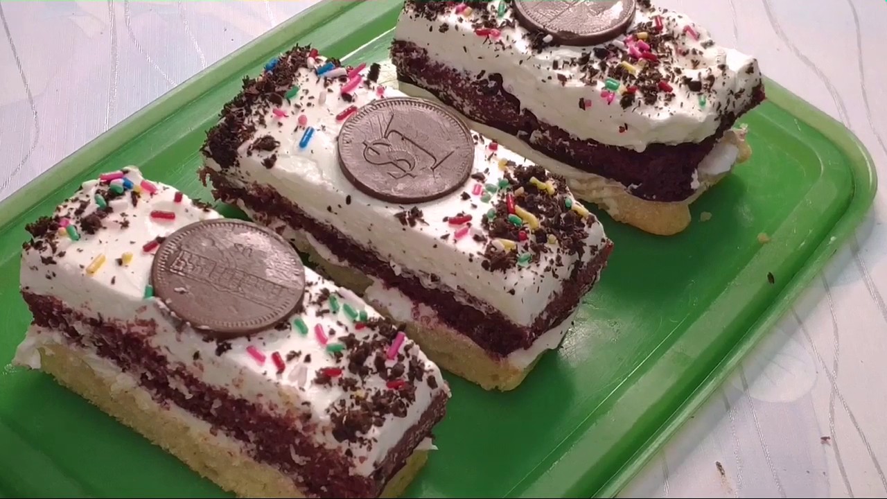 Fresh cream pastry with coin chocolate - YouTube