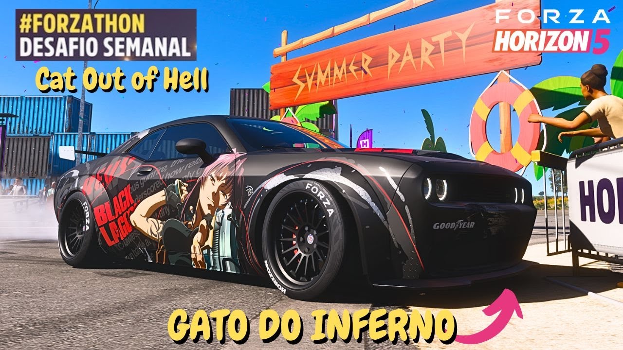 FH5 #FORZATHON CHALLENGER SRT HELLCAT DESAFIO SEMANAL GATO DO INFERNO # ...