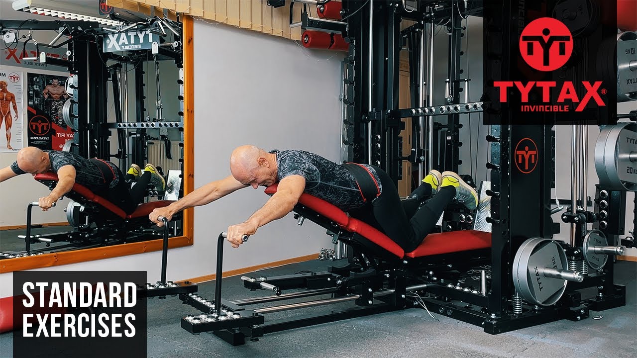 TYTAX® T1-X | Kneeling Prone Sled Assisted Pulldown - YouTube