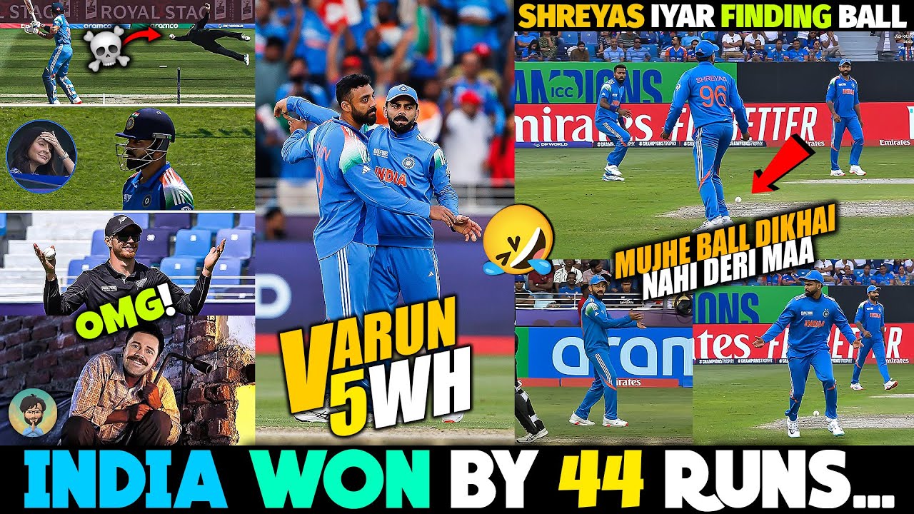 Varun 5 Wickets 🔥 Shreyas Iyar Funny Fielding 🤣 Now Aus Waiting in Semi ...