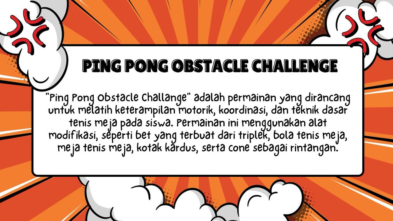 Permainan Inovatif "Ping Pong Obstacle Challenge" - YouTube
