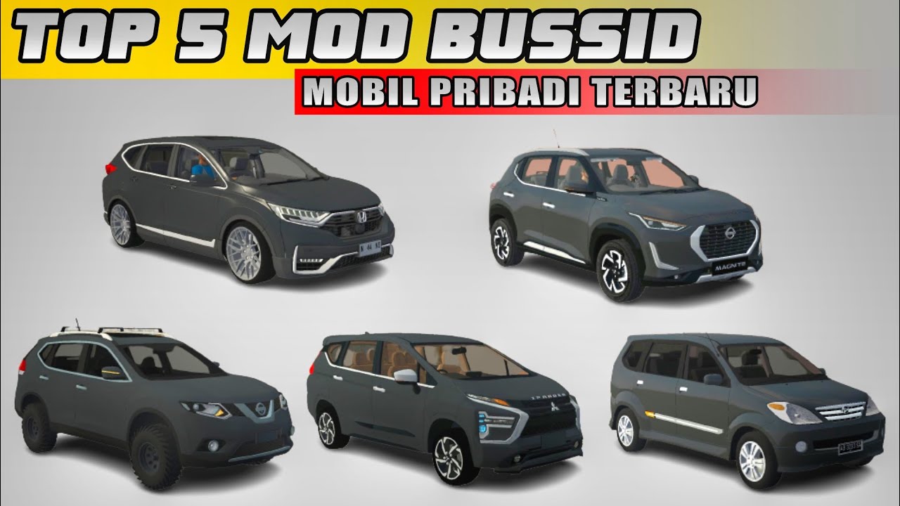 Top 5 Mod Bussid Mobil Pribadi Terbaru - Mod Bussid Mobil Terbaru - YouTube