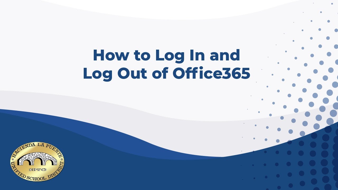 How to Log In and Log Out of Office365 - YouTube