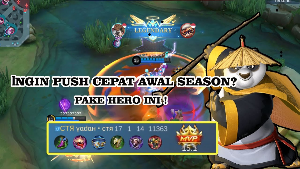 PAKE HERO INI BUAT PUSH RANK AWAL SEASON, AMPUH PUH SEPUH - YouTube