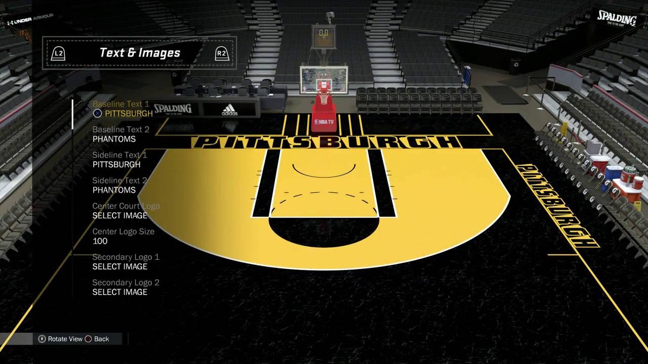 NBA 2K17 ( My League) Designing The Pittsburgh Phantoms Arena # 2 - YouTube