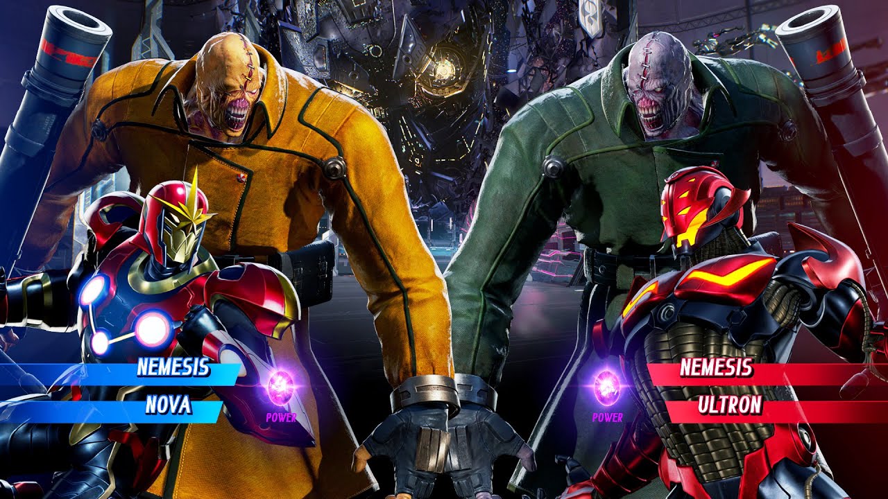 Nemesis & Nova vs Nemesis & Ultron (Very Hard) Marvel vs Capcom | 4K ...