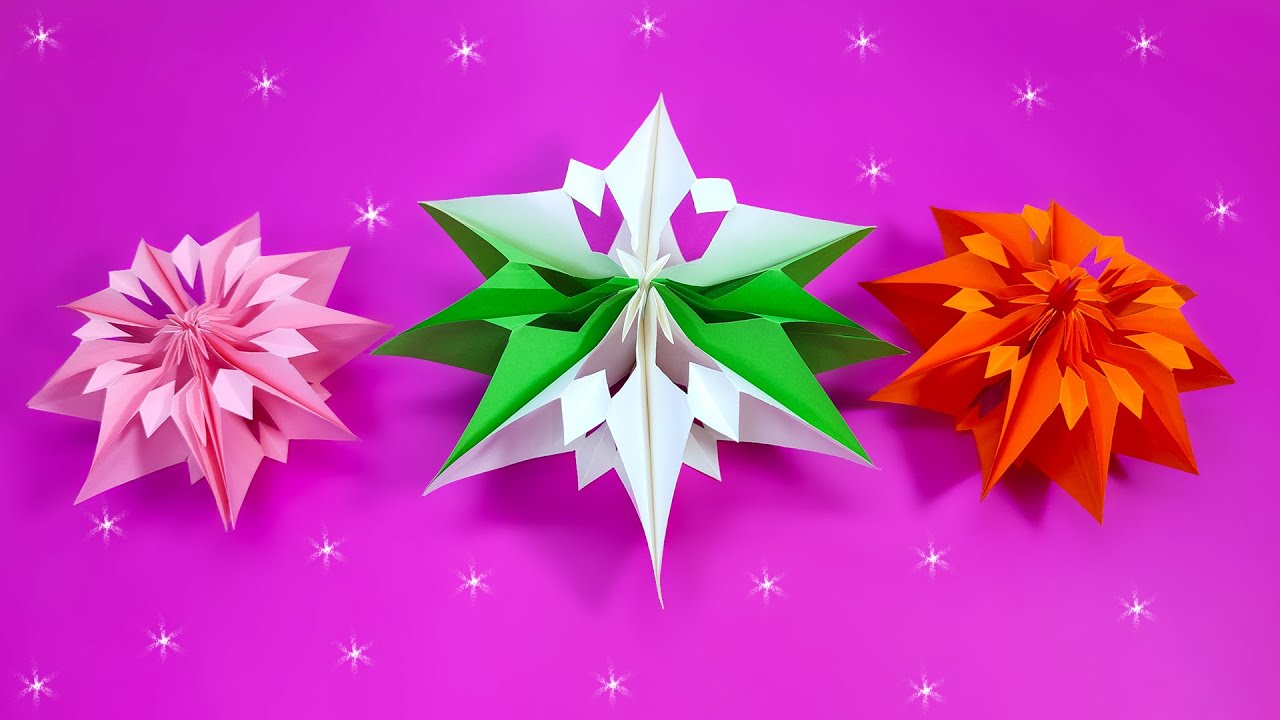 3D PAPER ORNAMENTS | Home decoration ideas with paper | Paper Craft ...