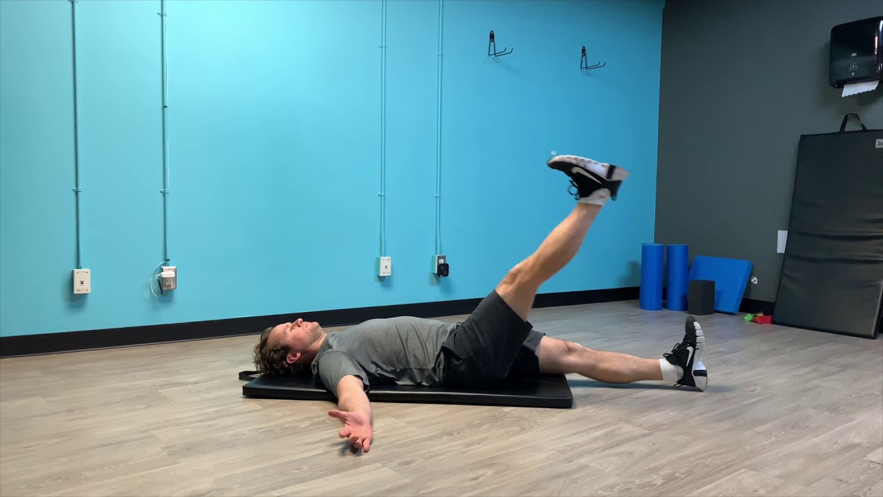 Supine Active Straight Leg Raise - YouTube