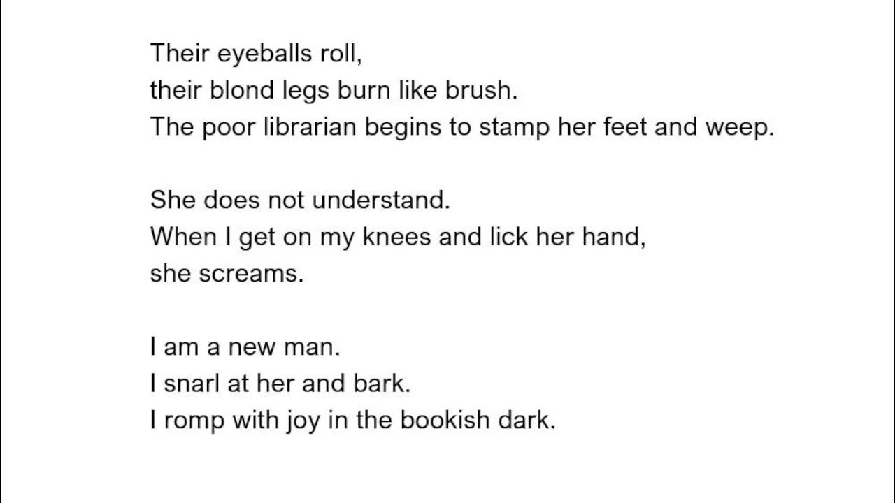 Mark Strand reading his poem "Eating Poetry." - YouTube