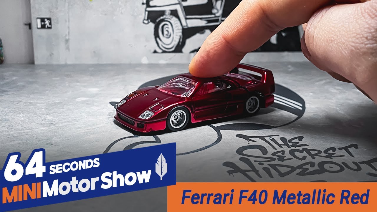 【64 Mini Motor Show-】🚗 Ferrari F40 Metallic Red | Tomica Custom ...