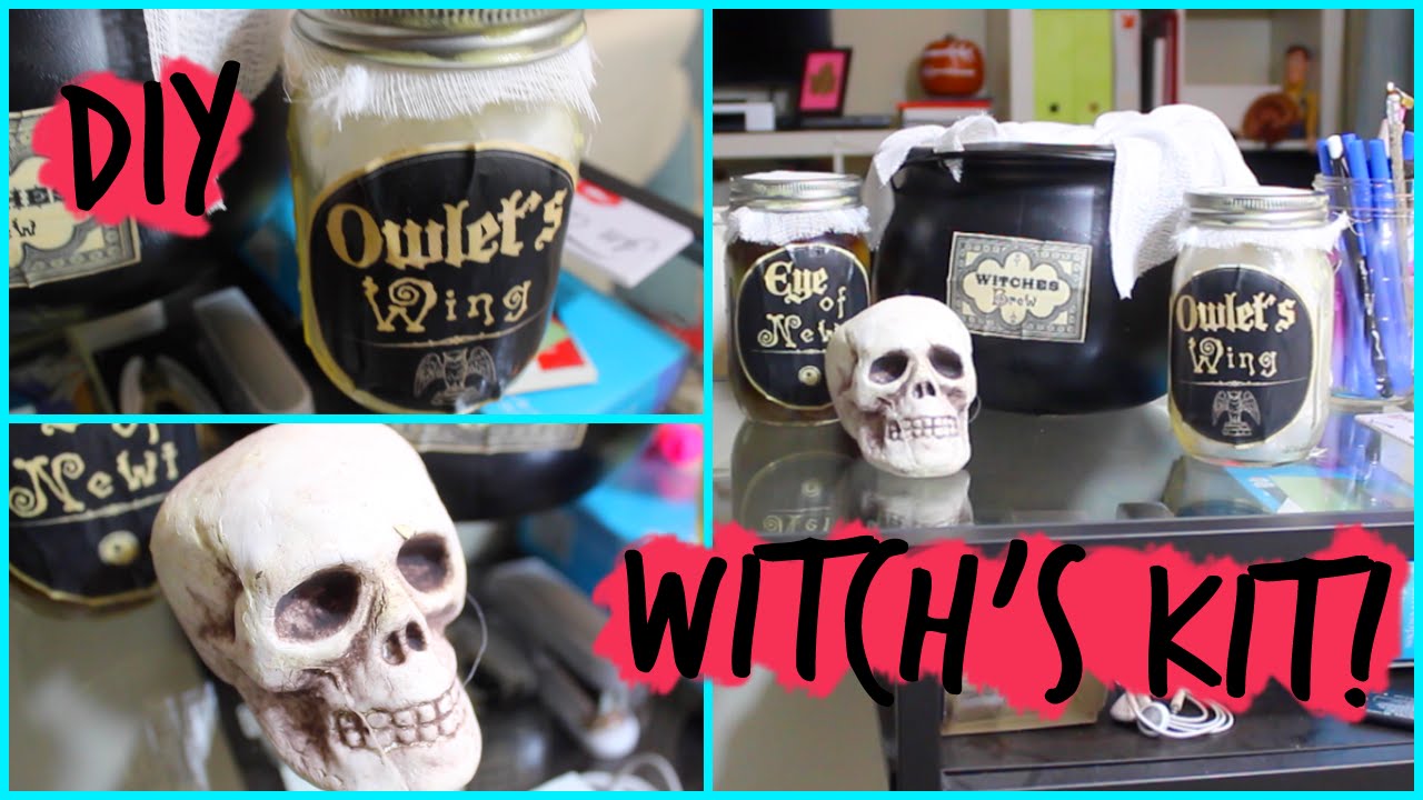 Easy DIY Witch's Kit Halloween Decoration - YouTube