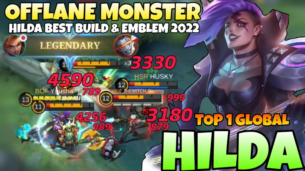 ONE SLAP ONE KILL HILDA 100% MONSTER OFFLANER! HILDA BEST BUILD 2022 ...