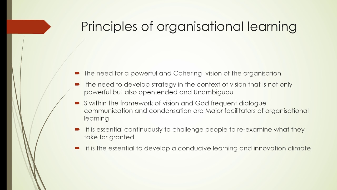 principles of organisational learning - YouTube