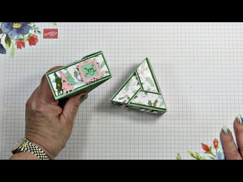 1012 15 12 21 W Triangular Gift Box for chocolate with Whimsical Trees ...