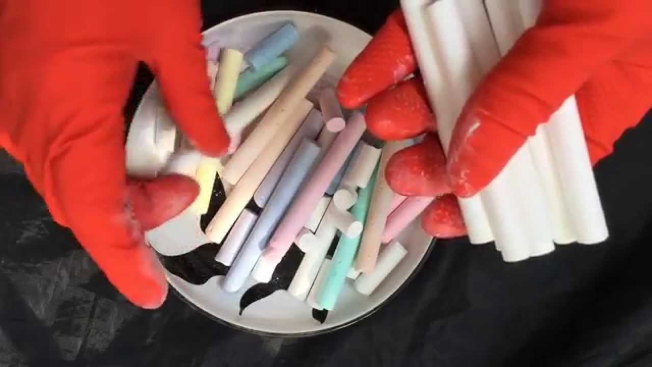 Rubber Gloves & Chalk & Plastic&Tingles ( ☆)~~!!! [[ASMR]] - YouTube