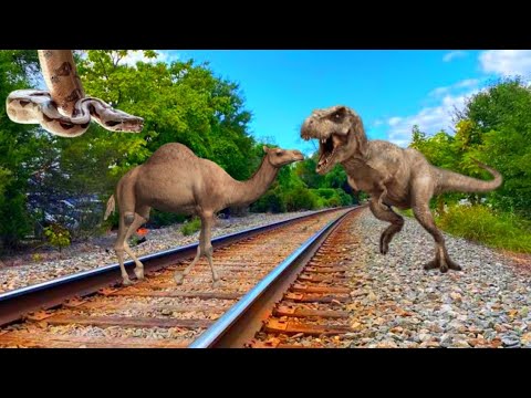 Elephant vs train | Stops the Train Beamng. drive | Train Simulator ...