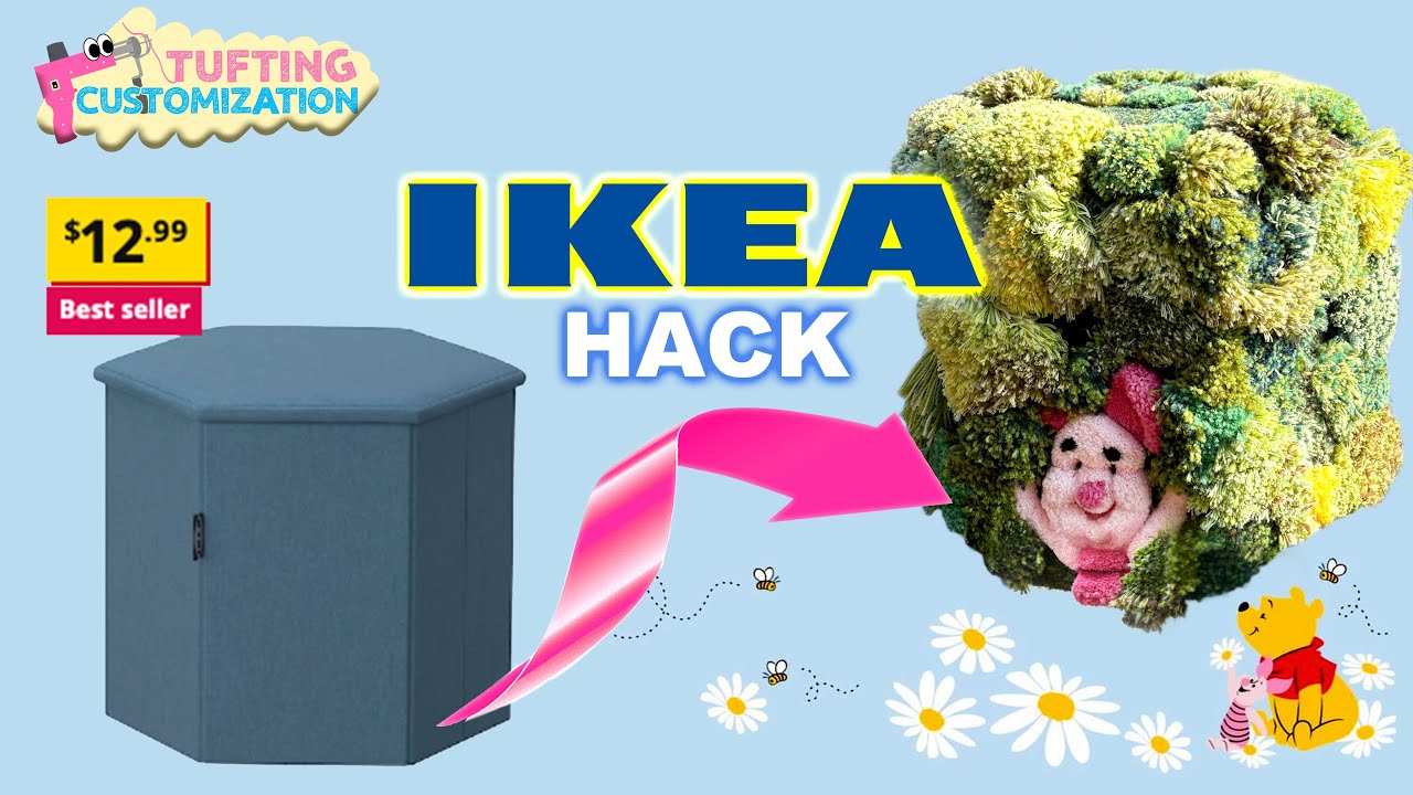 [ENG] Customizing IKEA KJUGE using tufting part.2 | Piglet - YouTube