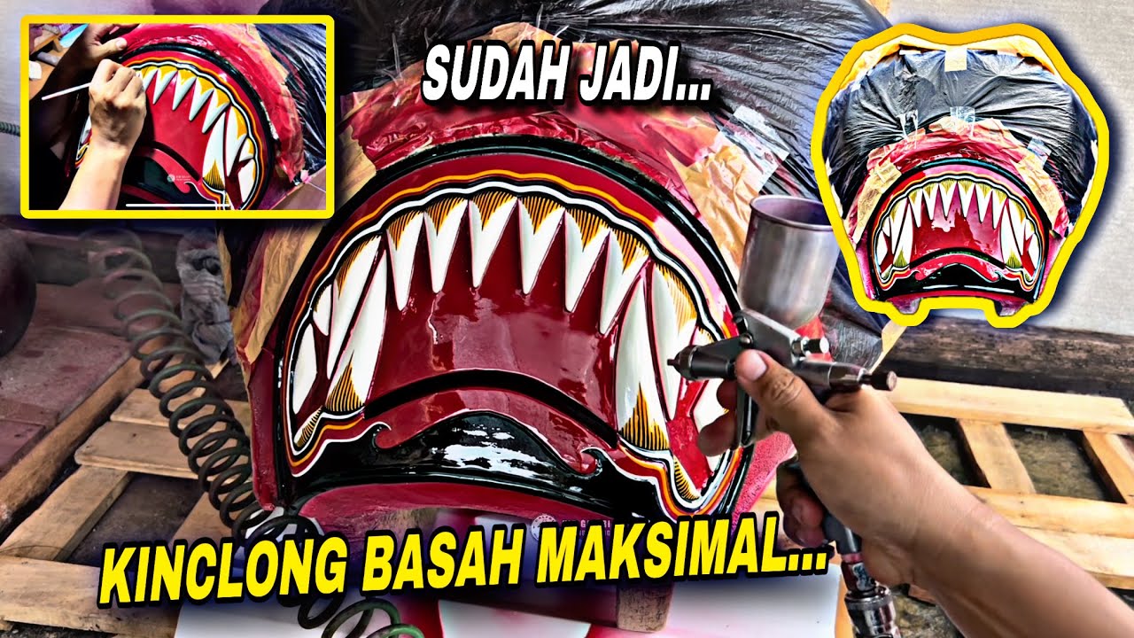 HASIL PENGECATAN KEPALA REOG PONOROGO BY GALERI BUJANGGANONG - YouTube