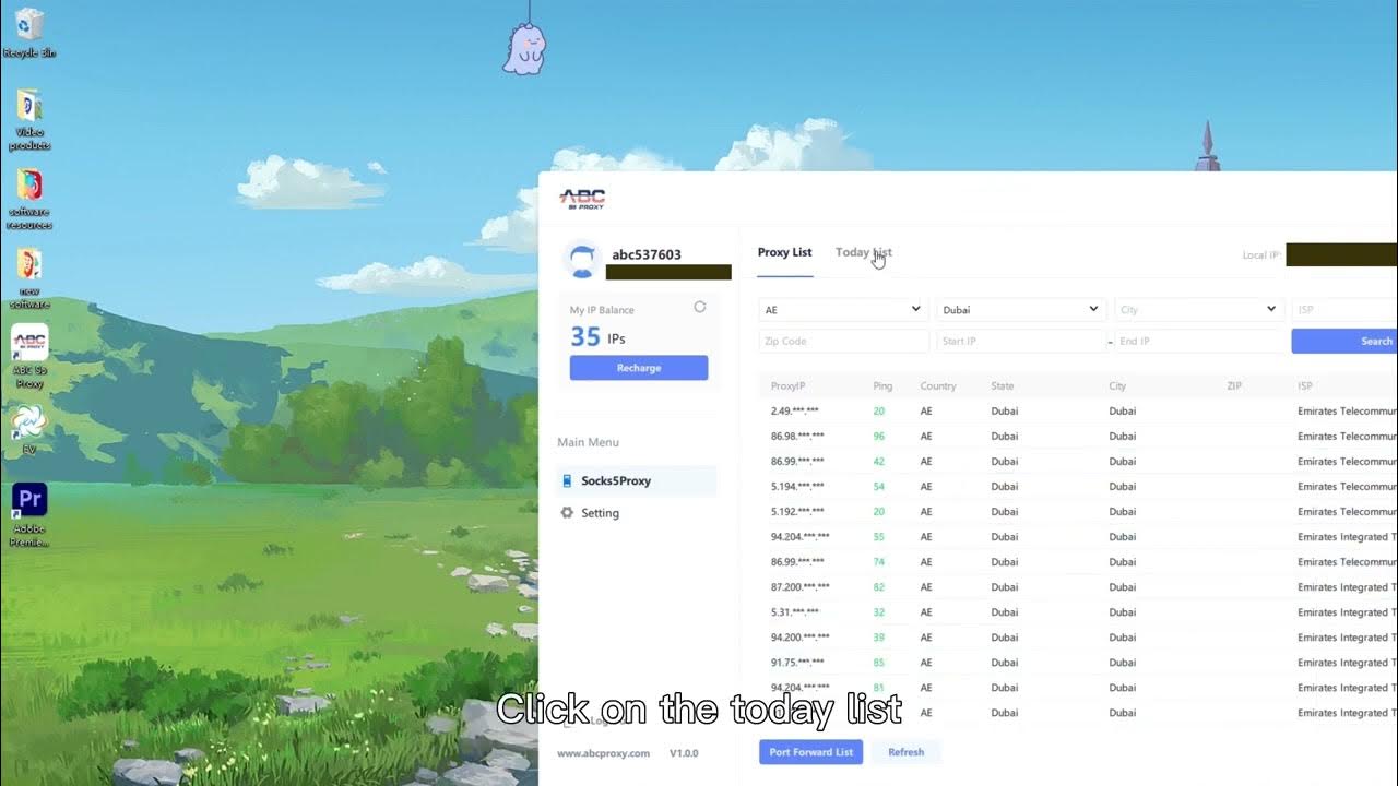 Tutorial of ABC S5 Proxy at WaterFox Browser - YouTube