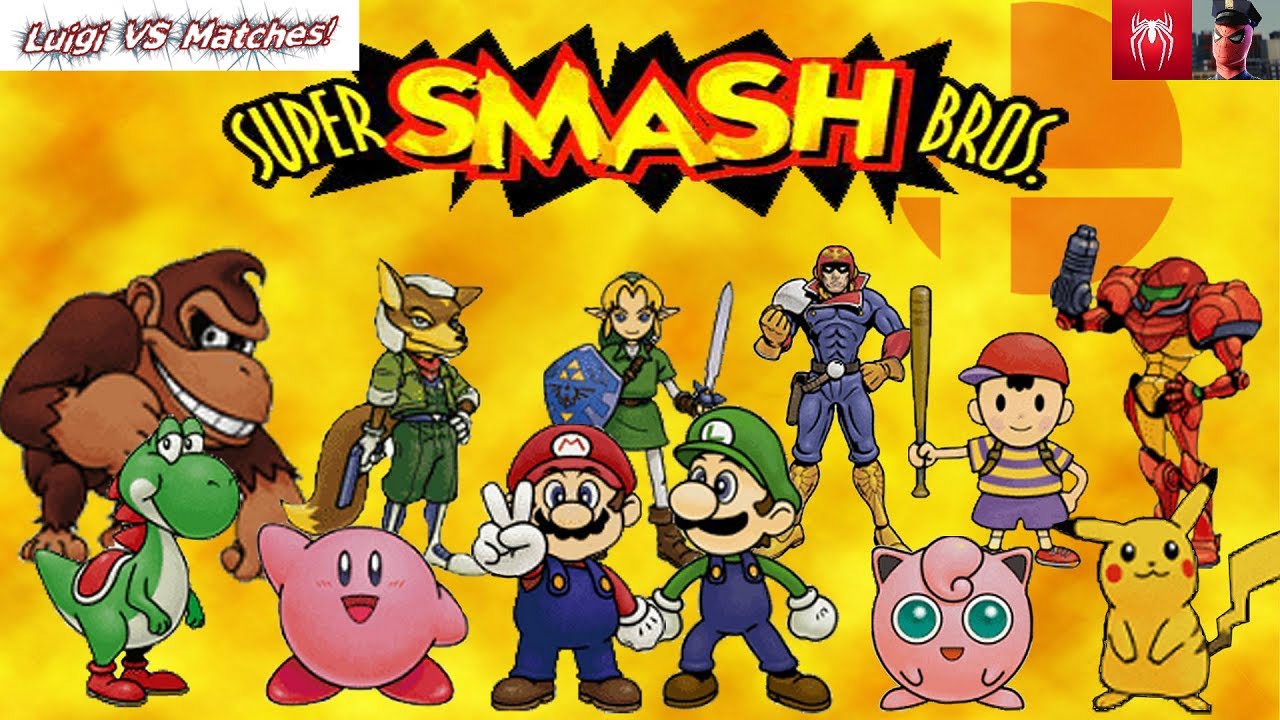 Super Smash Bros. Versus Mode! (N64 Version) Luigi VS Matches! - YouTube