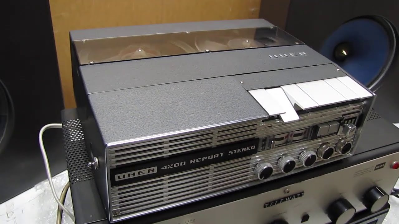 Uher 4200 stereo report tape recorder - YouTube