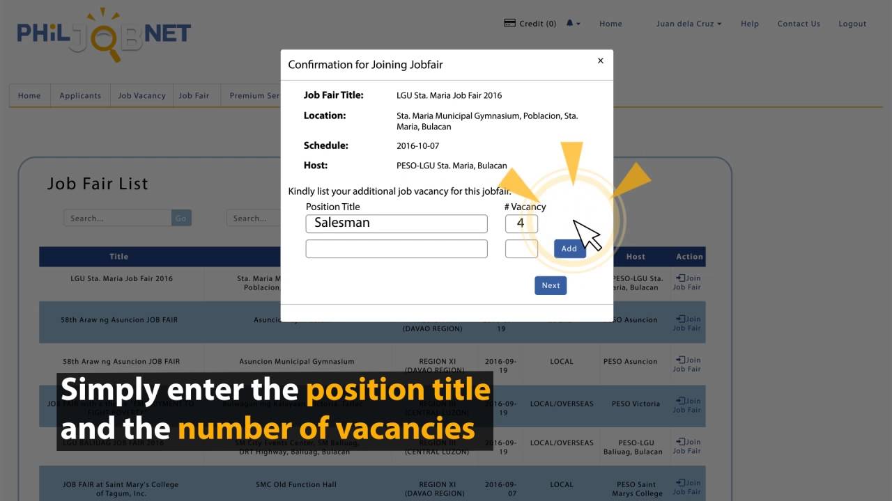 PhilJobNet For Employer: Job Fair Tutorial - (Step 2.5) - YouTube