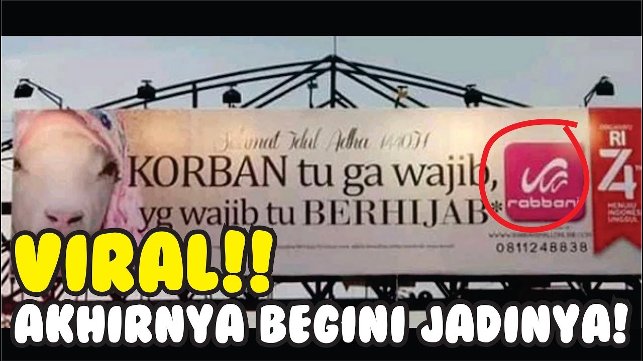 Viral!! Iklan Kambing Berhijab di Bandung, Ini Penjelasan Rabbani - YouTube