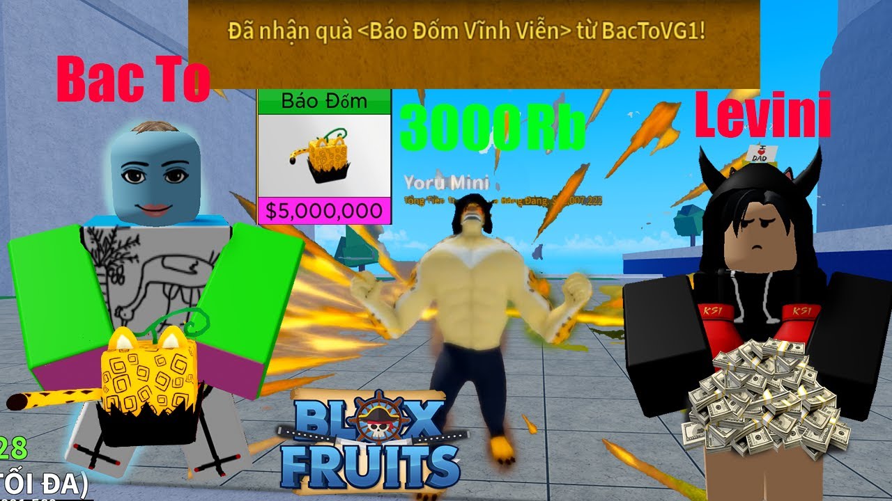 Blox Fruits| Được Bác Tô Gift Trái Leopard Vĩnh Viễn 3000 Rb Và Thử ...