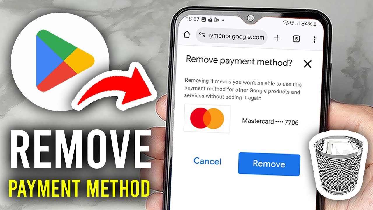 How To Remove Payment Method On Google Play - Step By Step - YouTube