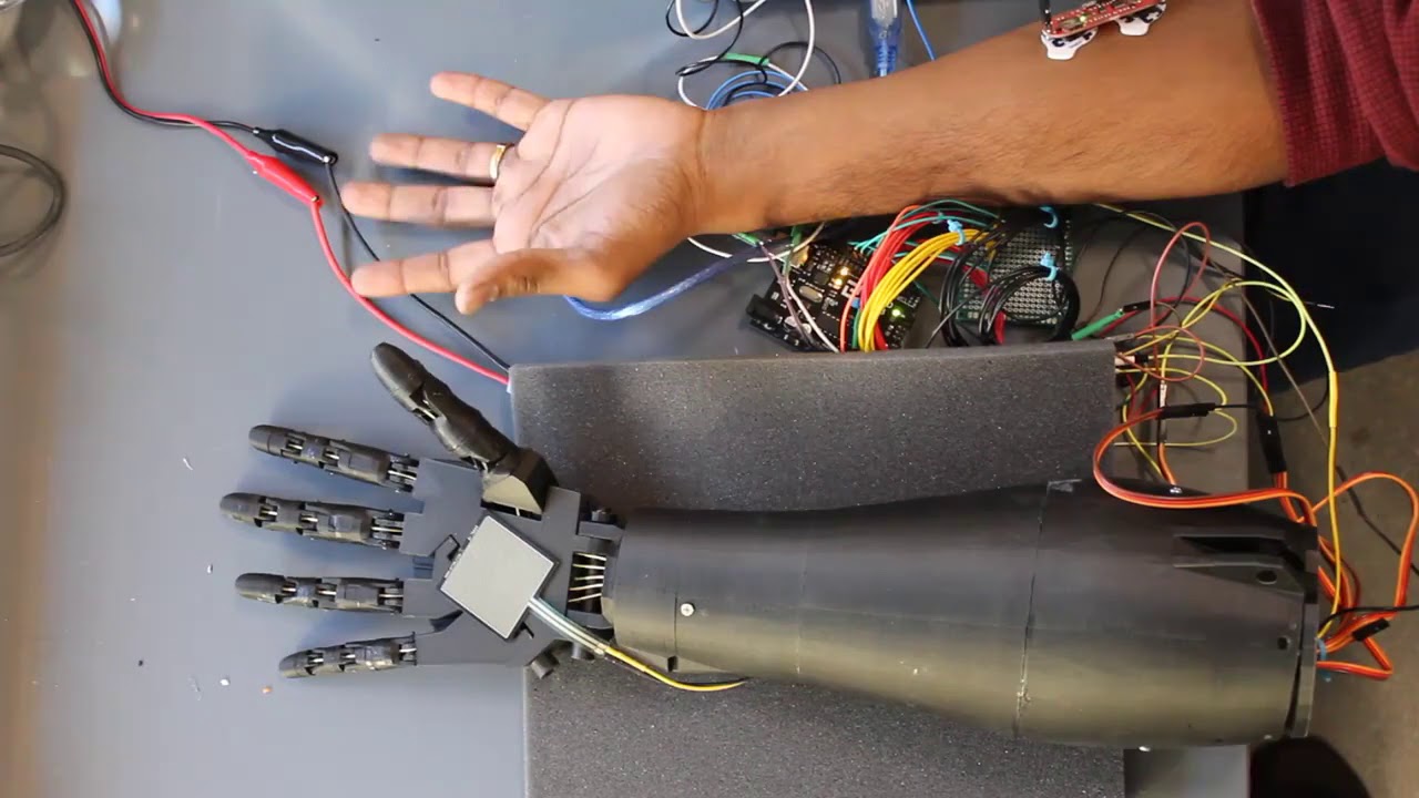 Hand EMG Control - YouTube