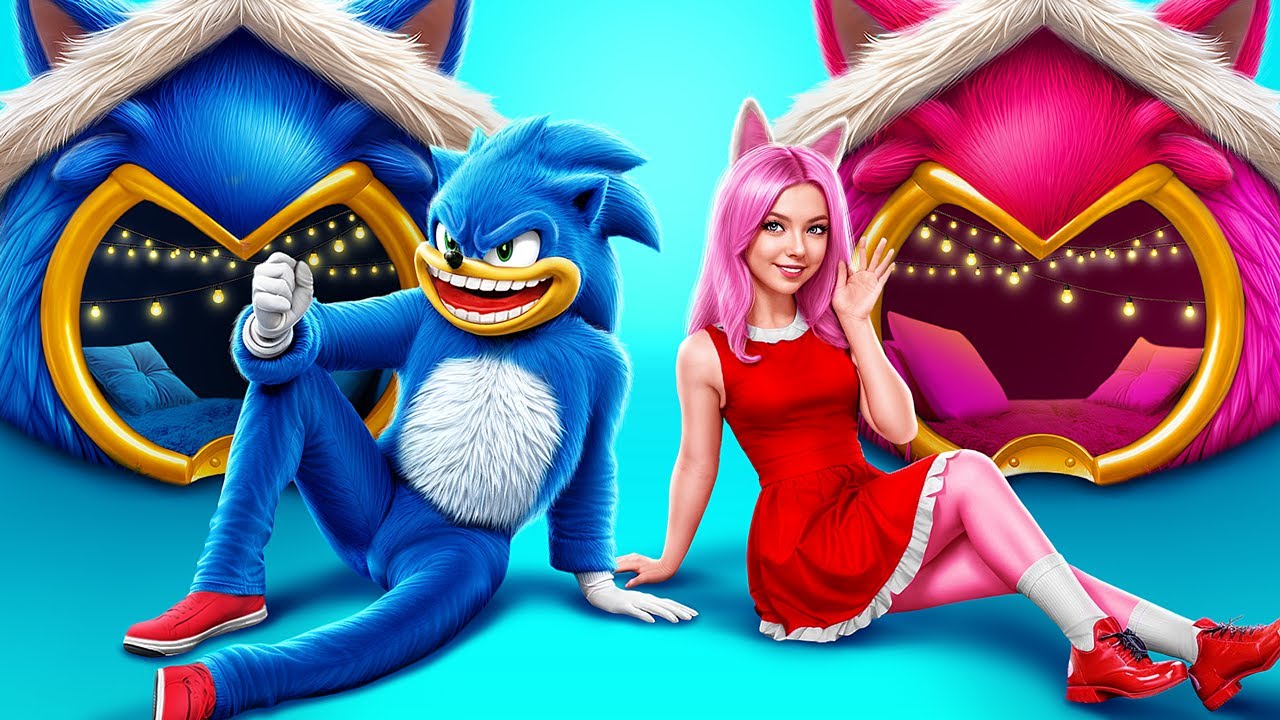 Secret Room for Shin Sonic and Amy Rose – Pink vs Blue Battle! - YouTube