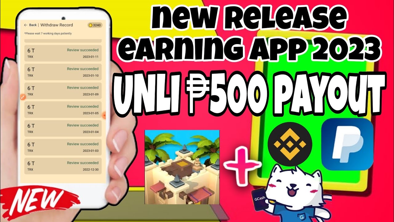 UNLI PAYOUT ₱500 DIRECT SA GCASH! OWN PROOF: NEW LEGIT EARNING APP ...