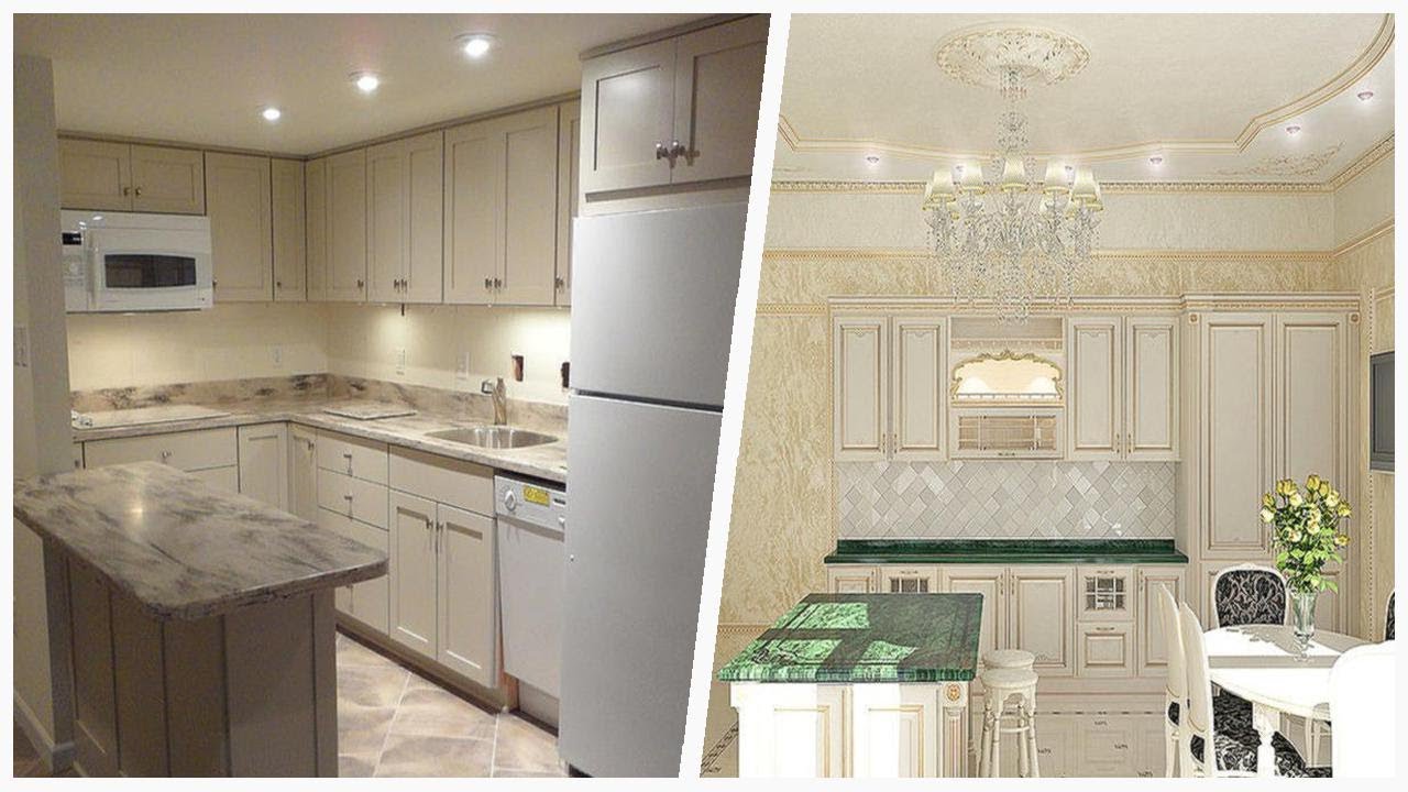 75 Kitchen With Beige Cabinets And White Appliances Design Ideas You'll ...