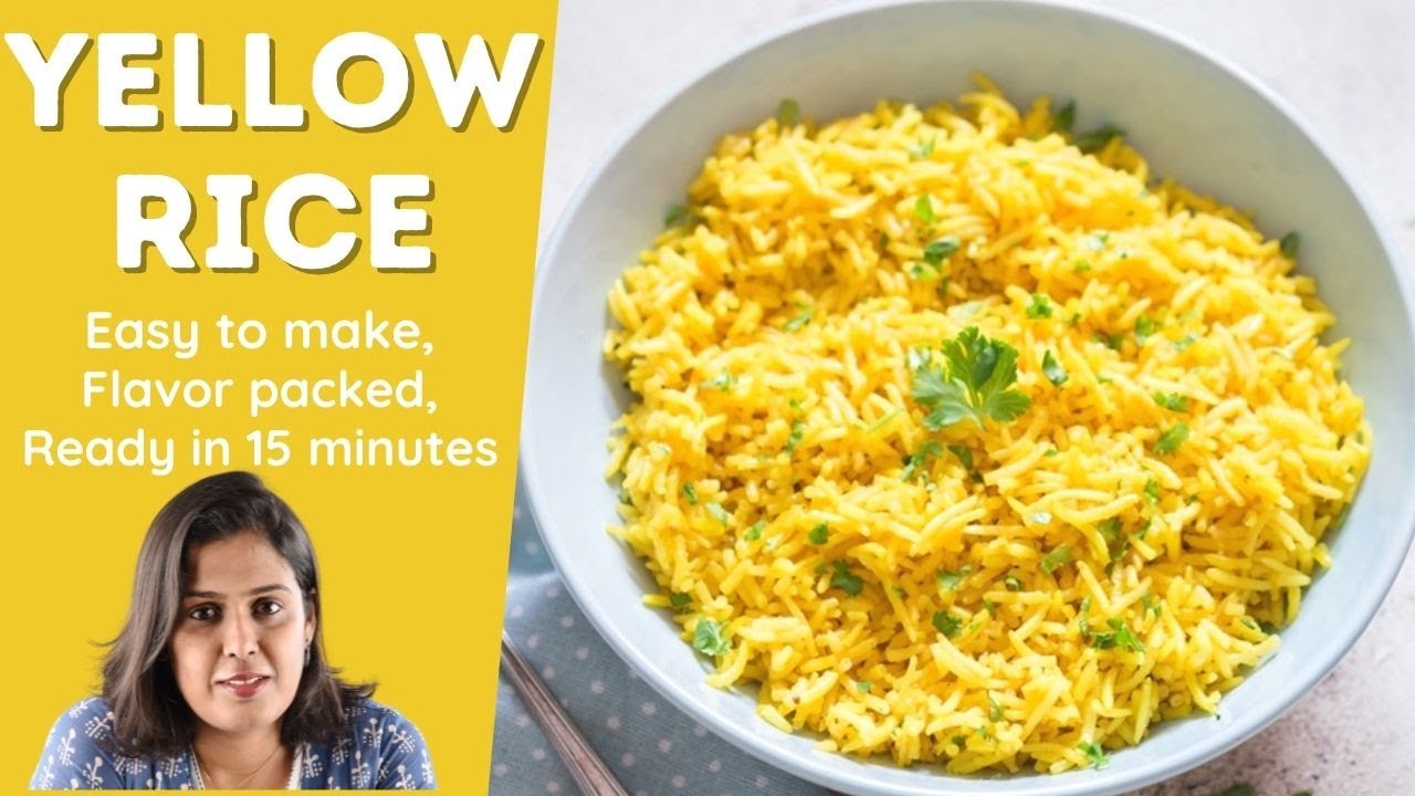 TURMERIC YELLOW RICE is quick and easy to make side dish for curries ...