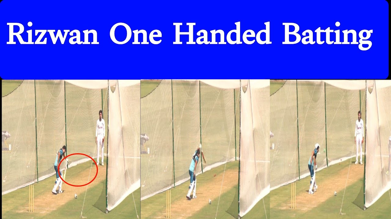 Muhammad Rizwan Unique One Hand Batting Practice In Nets - YouTube