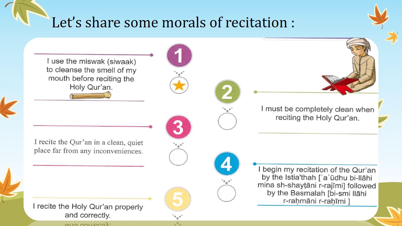 The Etiquette of Recitation year 3 - YouTube