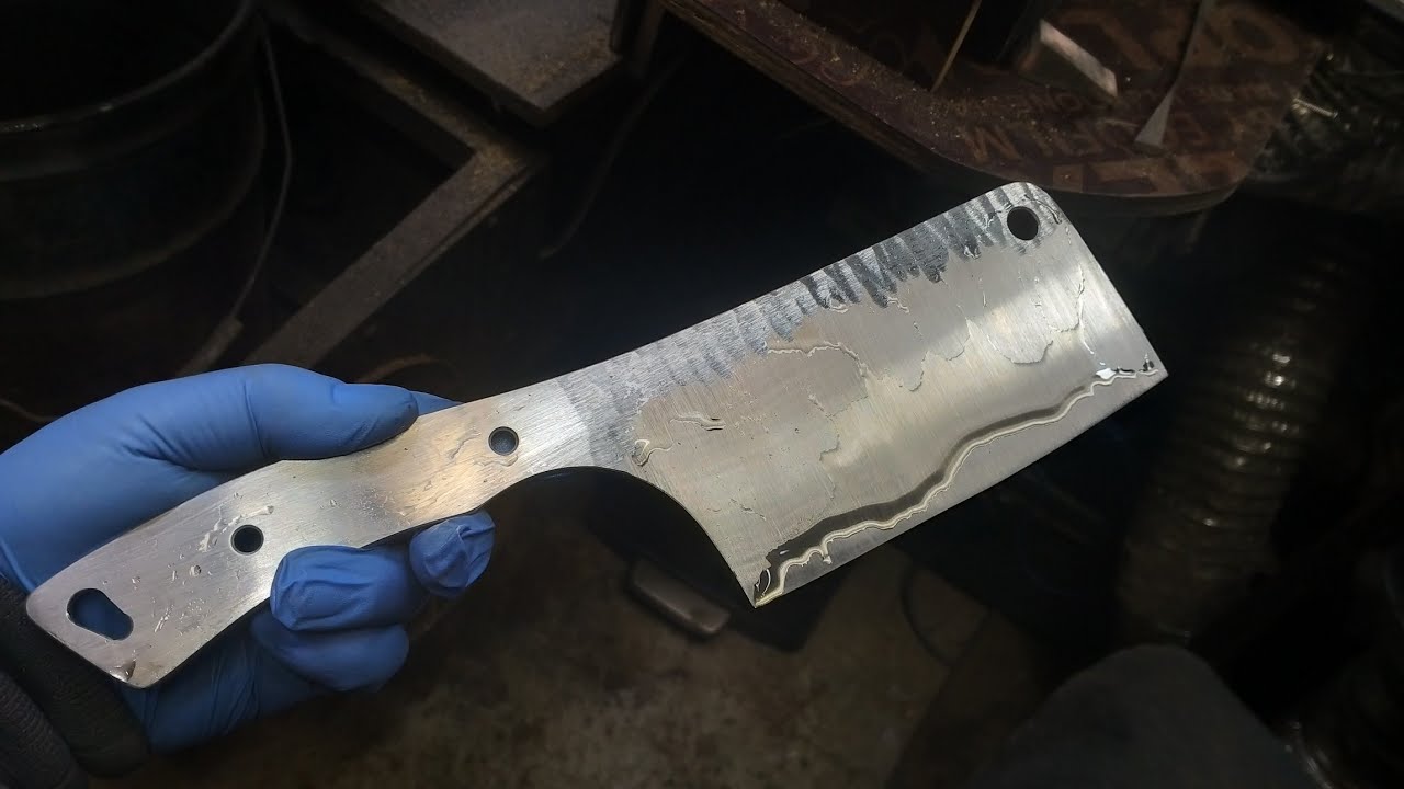 knife making Cleaver. 처음 만들어 보는 중식도 를 닮은칼 - YouTube