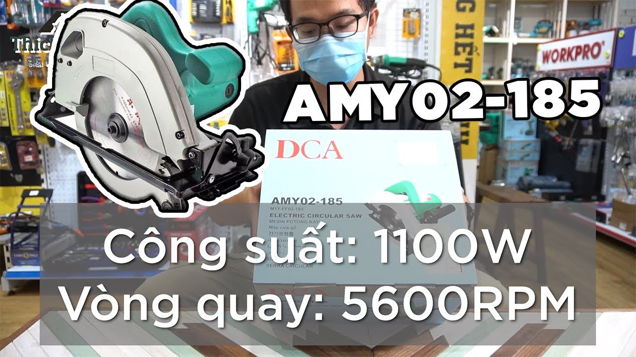 Cưa đĩa 1100W DCA AMY02-185 máy khỏe giá rẻ dành cho anh em thợ thầy ...