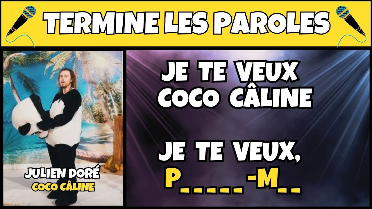 Termine les paroles de Julien Doré - Coco câline - YouTube
