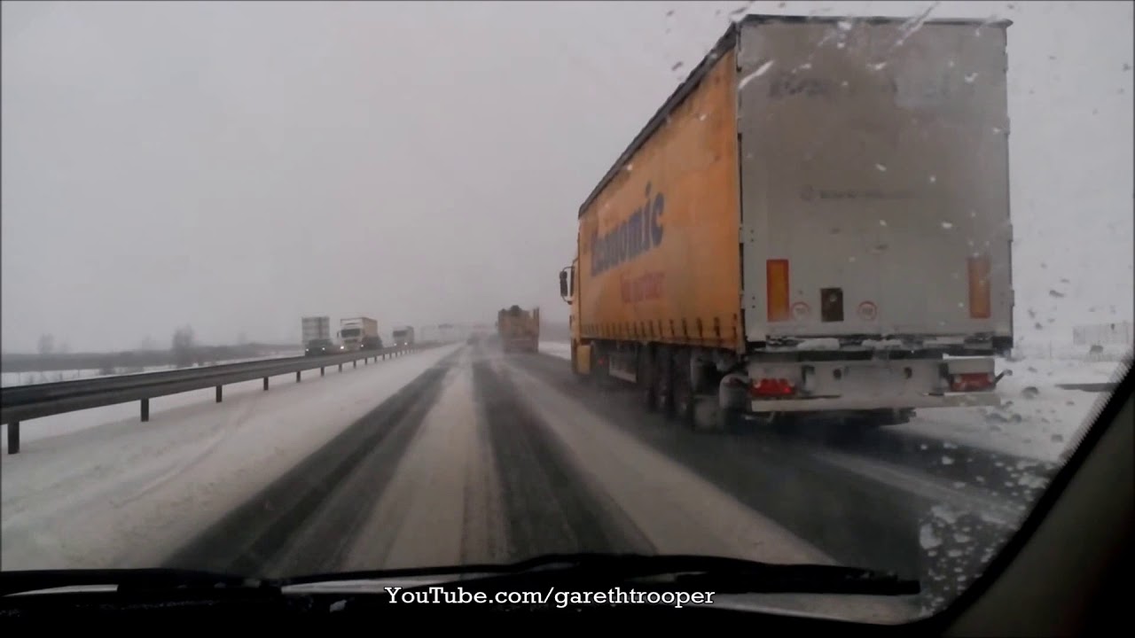 Autocesta A3 po snijegu-Stanje na cestama - YouTube