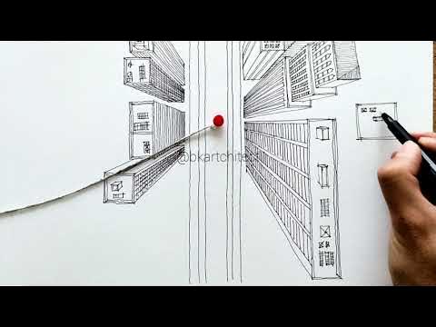 TUTORIAL: how to draw a bird's eye view of a city with a string. 1 ...